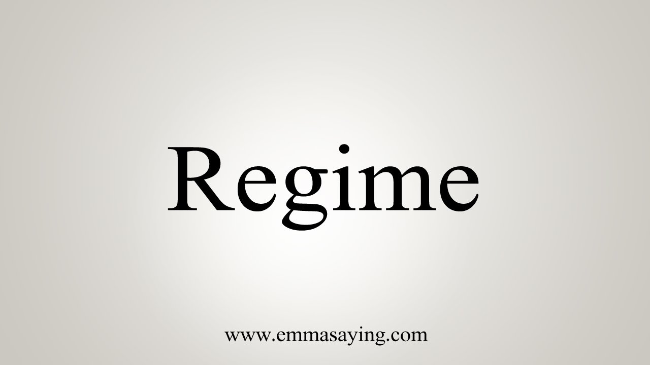 How To Say Regime - YouTube