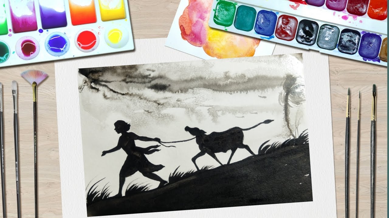 How to draw a storm scenery | Subject drawing a storm scenery | - YouTube