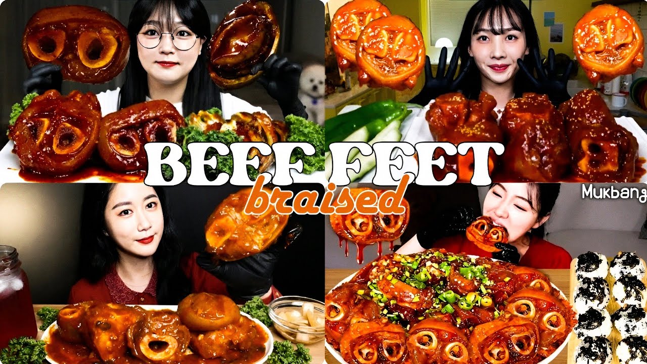 BRAISED BEEF FEET mukbang | ASMR Savory Mukbang | It Makes You ...