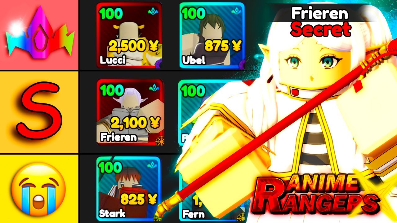 The *BEST* Tier List For The Frieren Update!┃Anime Rangers X - YouTube