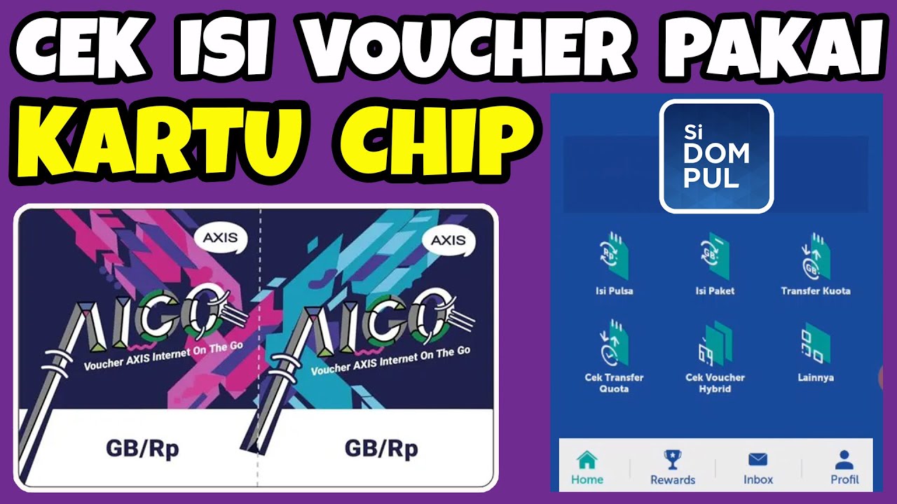 CARA CEK ISI VOUCHER AXIS PAKAI KARTU CHIP SIDOMPUL 2023 - YouTube