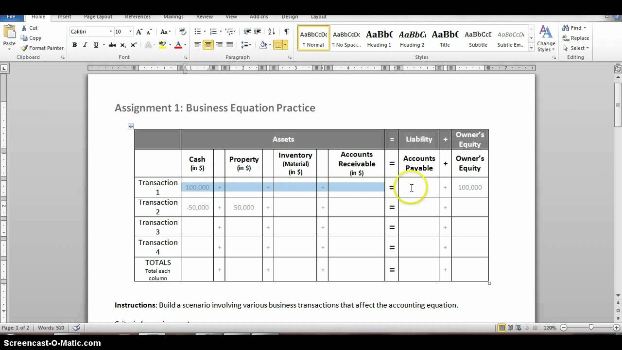 Business Equation Practice - YouTube
