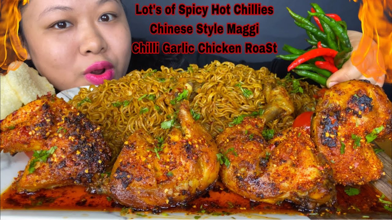 LOT’S OF RED & GREEN CHILLIES, CHILLI CHICKEN ROAST, CHICKEN LEG PIECE ...