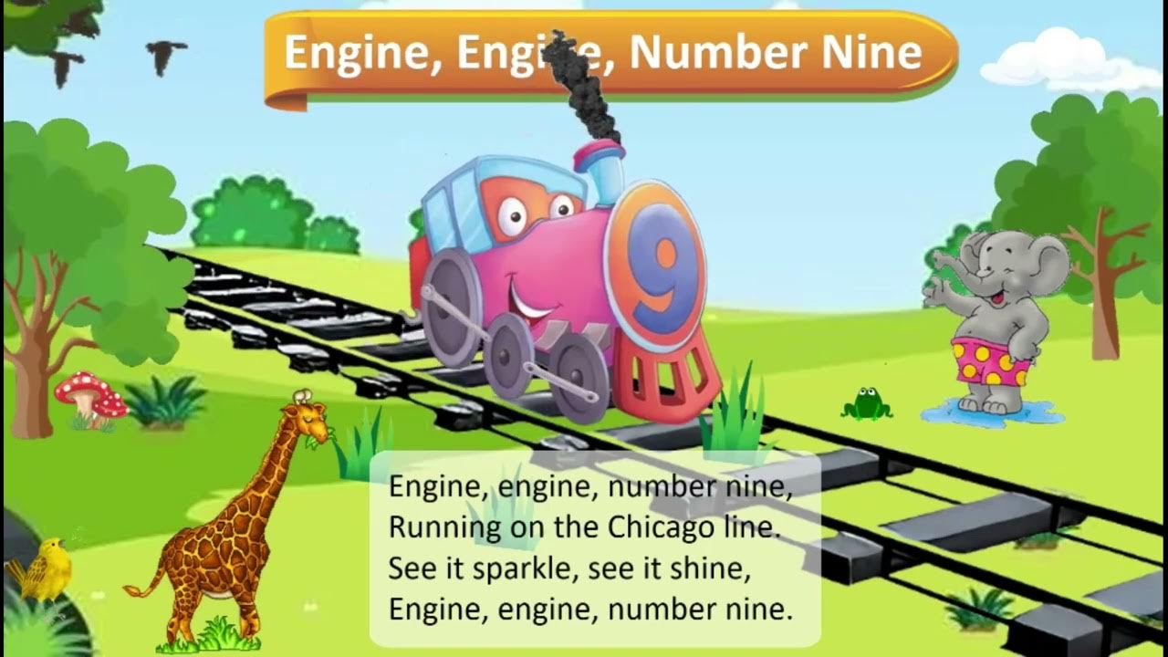 Engine, Engine, Number Nine | First Step Rhymes and गीत | Genius Kidz ...