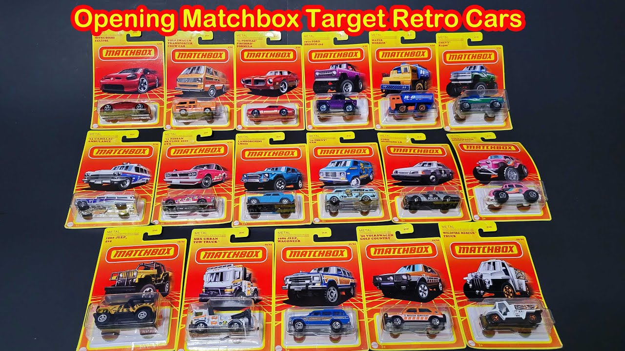 Opening Matchbox Target Retro Series Cars - YouTube