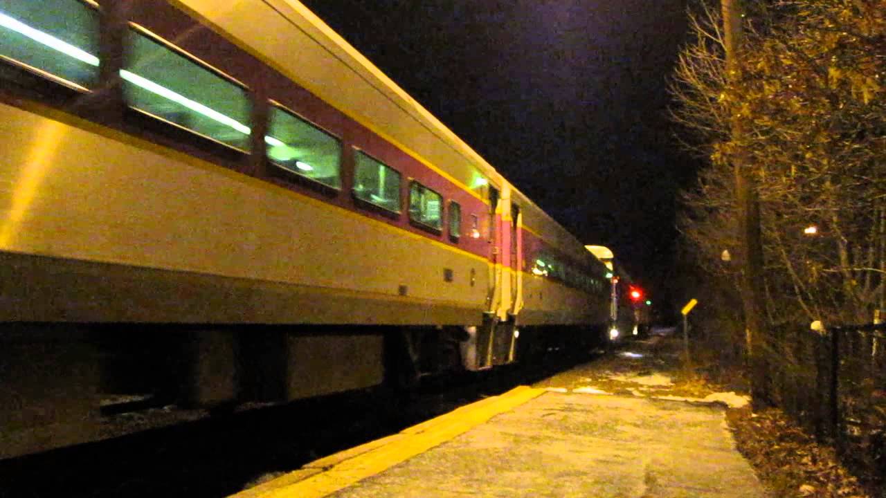 MBTA MBCR Train at West medford WITH ROTEM CAR - YouTube
