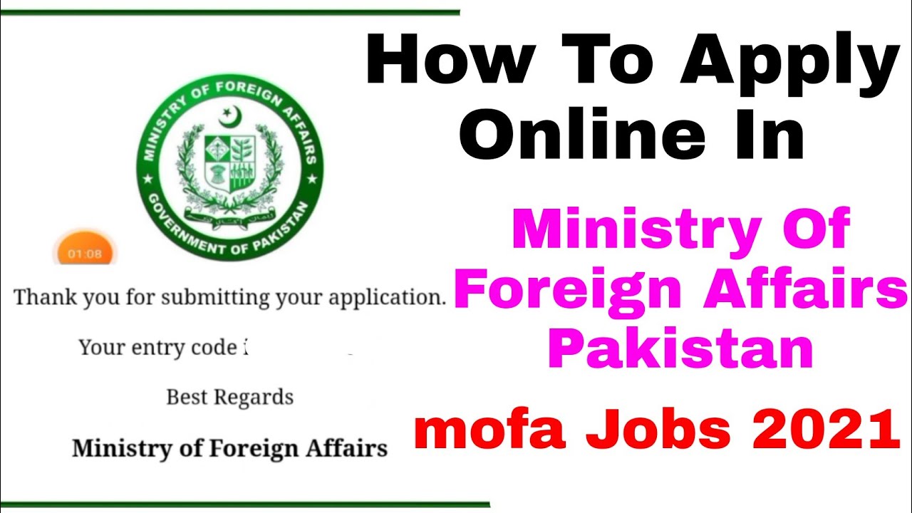 How To Apply Online In Ministry Of Foreign Affairs Pakistan | Mofa Jobs ...