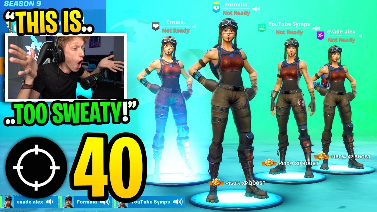 THIS is what happens when 4 RENEGADE RAIDERS play in season 9 Fortnite ...