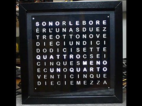 Word Clock Assembled - YouTube