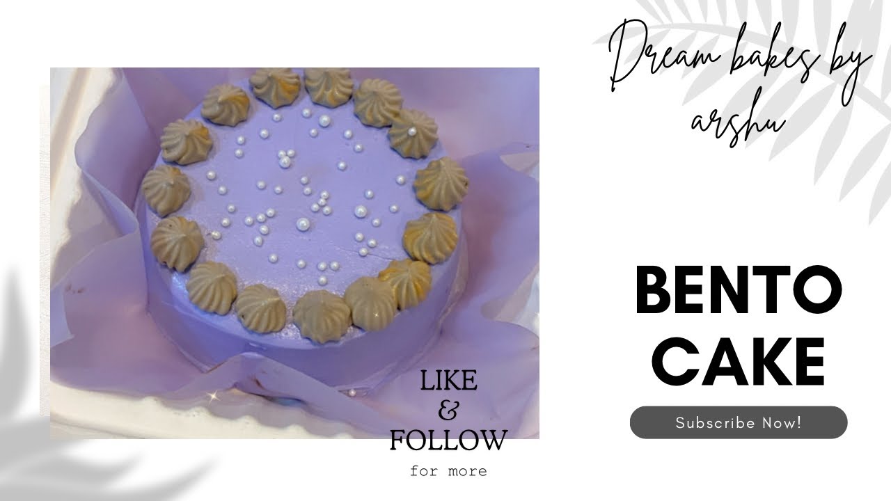 Purple bento cake| Korean lunch box cake| Trending cake |step by step ...