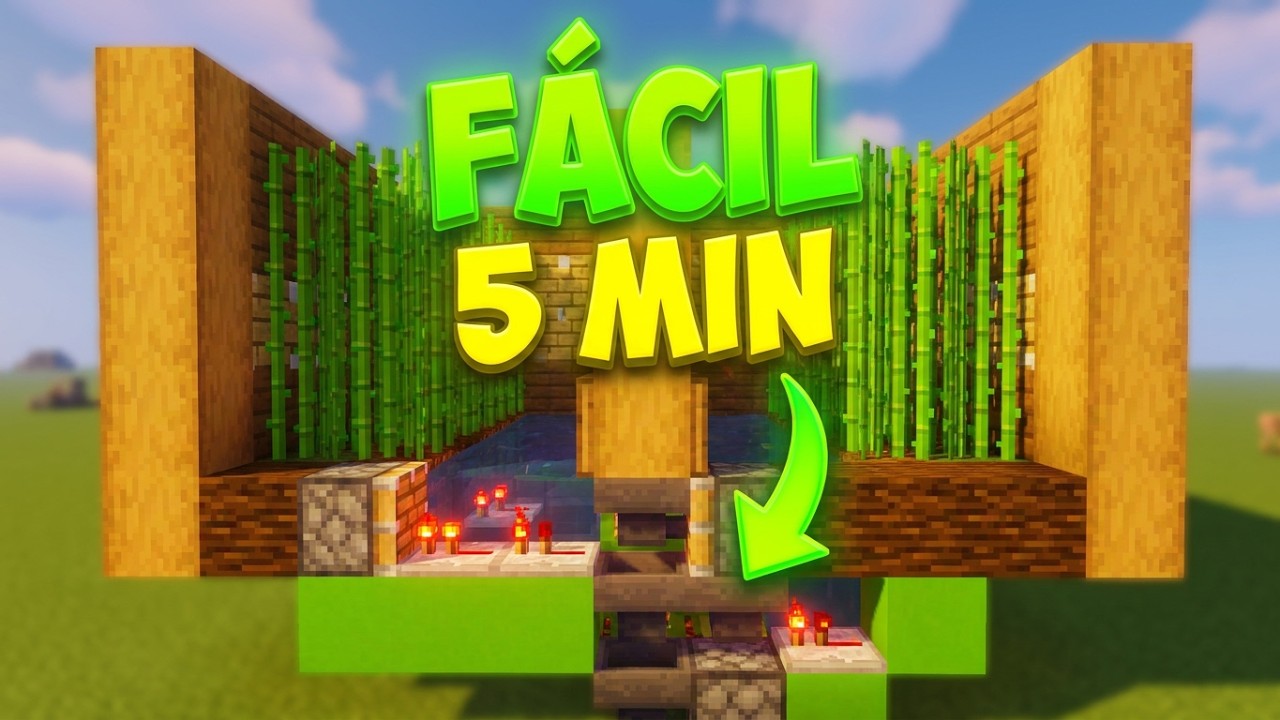 Farm de Bambu e Cana em 5 MINUTOS MUITO FÁCIL - YouTube