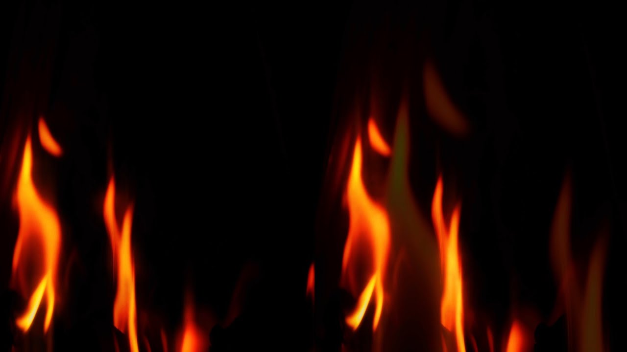 4K Burning Fire Effect Black Screen - Fire Background Video Animation ...