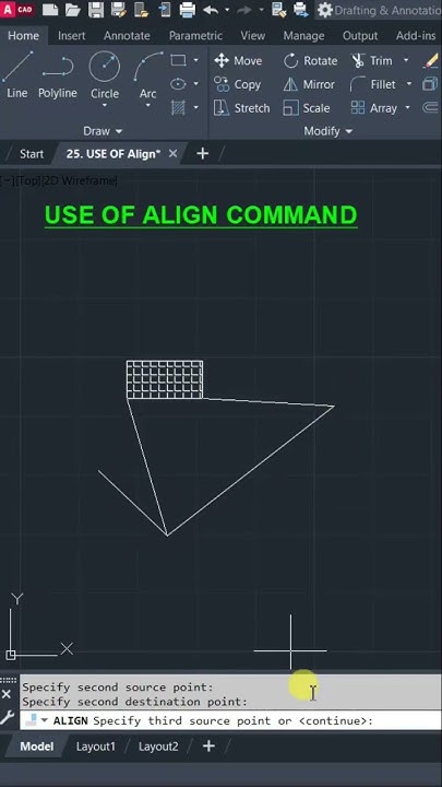 Use of Align Command #AutoCAD #mechanicalengineering #designengineering #cad #cadyogi# ...