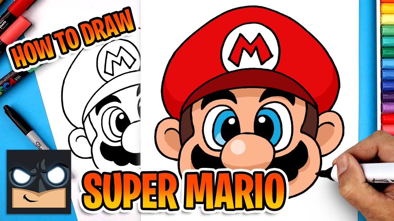 How to Draw Super Mario (Step by Step) - YouTube