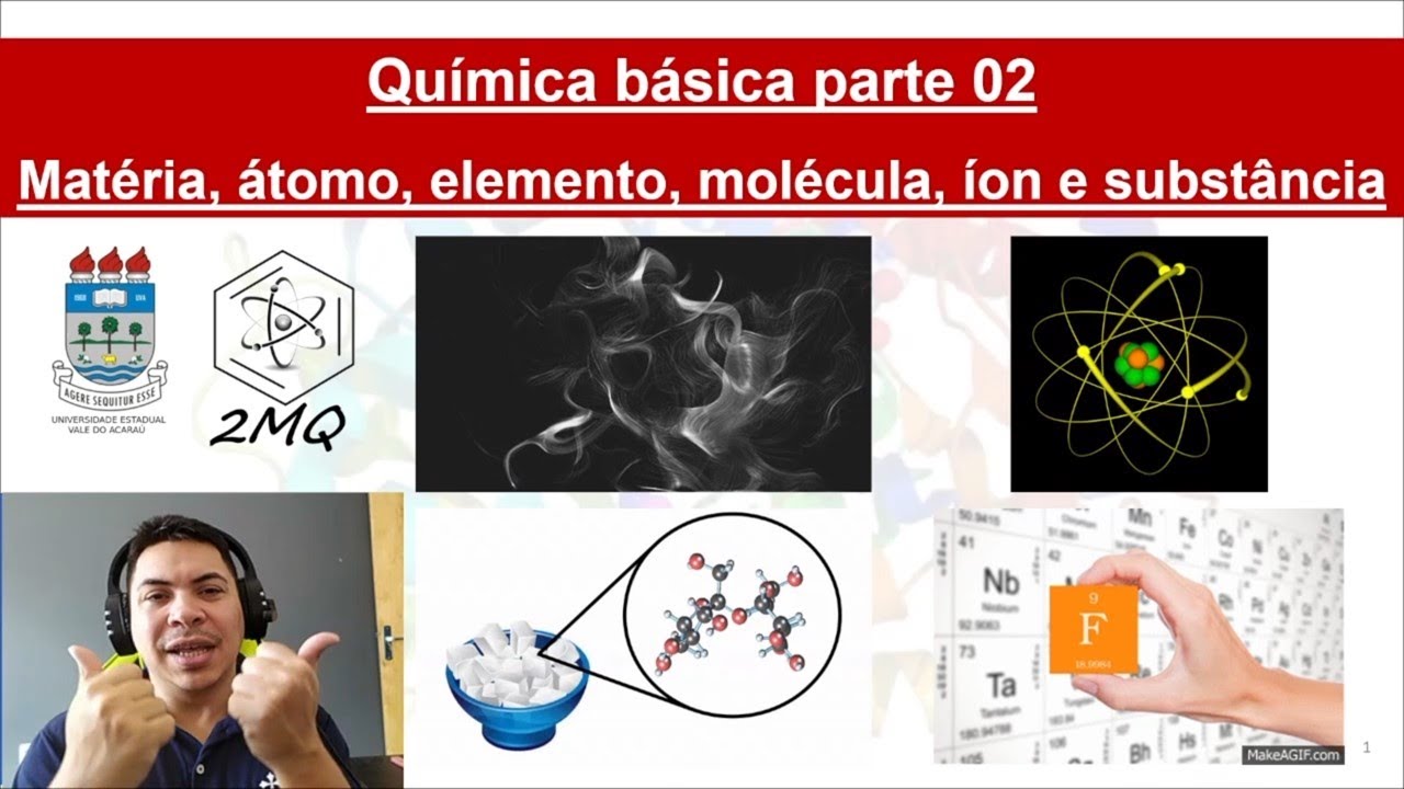 Matéria, Átomo, Elemento, Íon, Molécula e Substância. Química básicapt ...