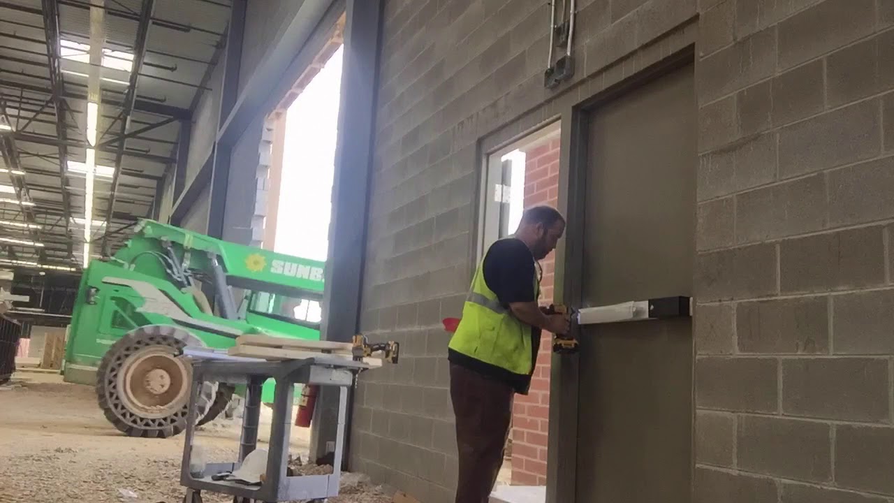A Posi Lock Panic Hardware Installation - YouTube