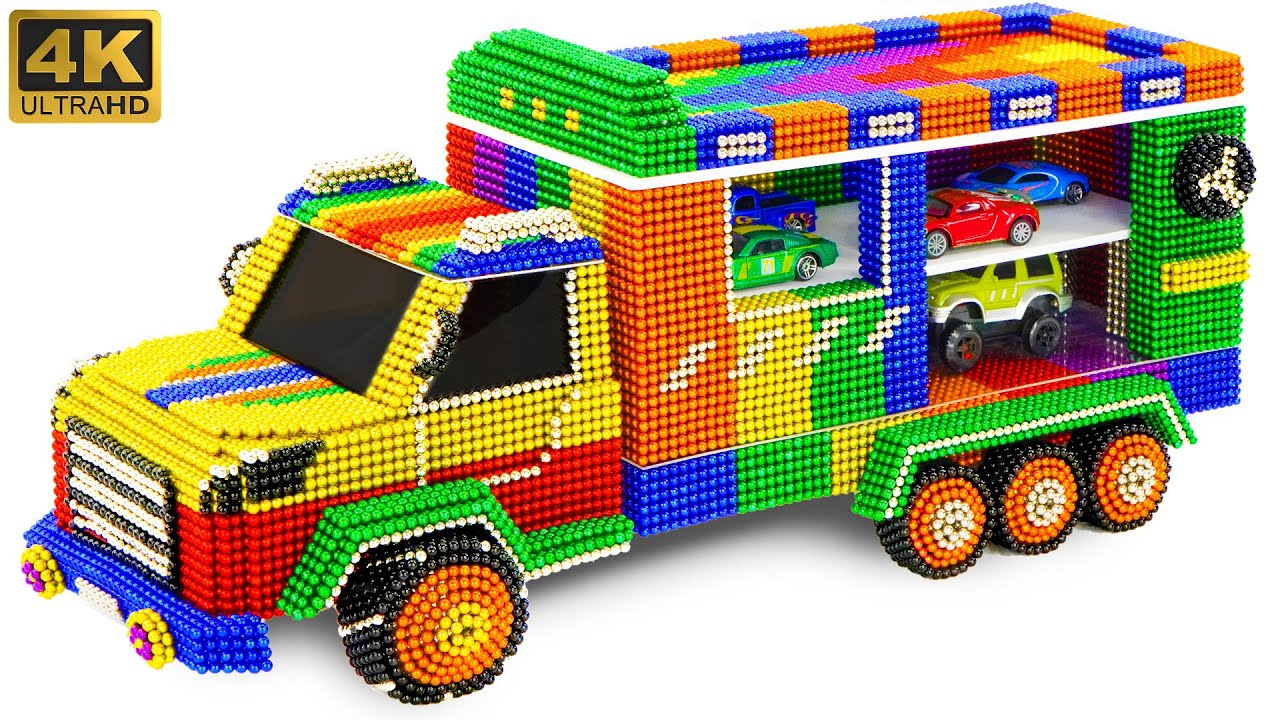 DIY - How To Make Car Transport Truck with Magnetic Balls (Satisfying ...