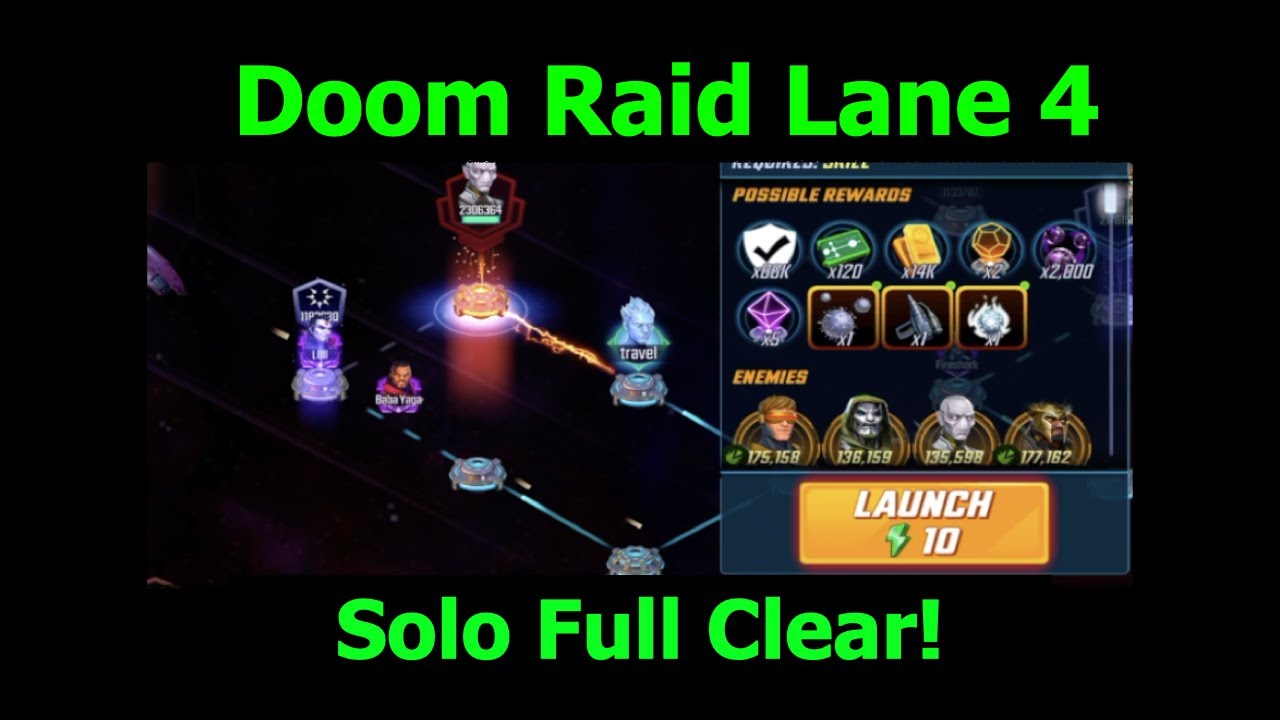 MSF- Doom Raid Lane 4 Solo Full Clear - YouTube