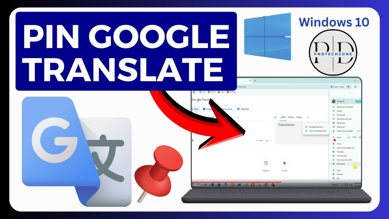 Google Translate Pin To Taskbar In Laptop | Create Shortcut - YouTube