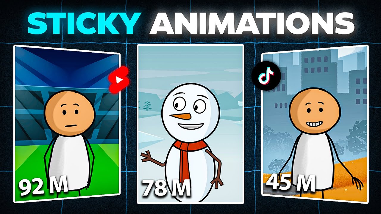 How To Make Viral STICKY ANIMATION Videos For Youtube Shorts & Tiktok ...