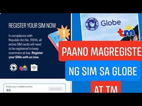 Paano Magregister ng Sim Sa GLOBE at TM STEP BY STEP - YouTube