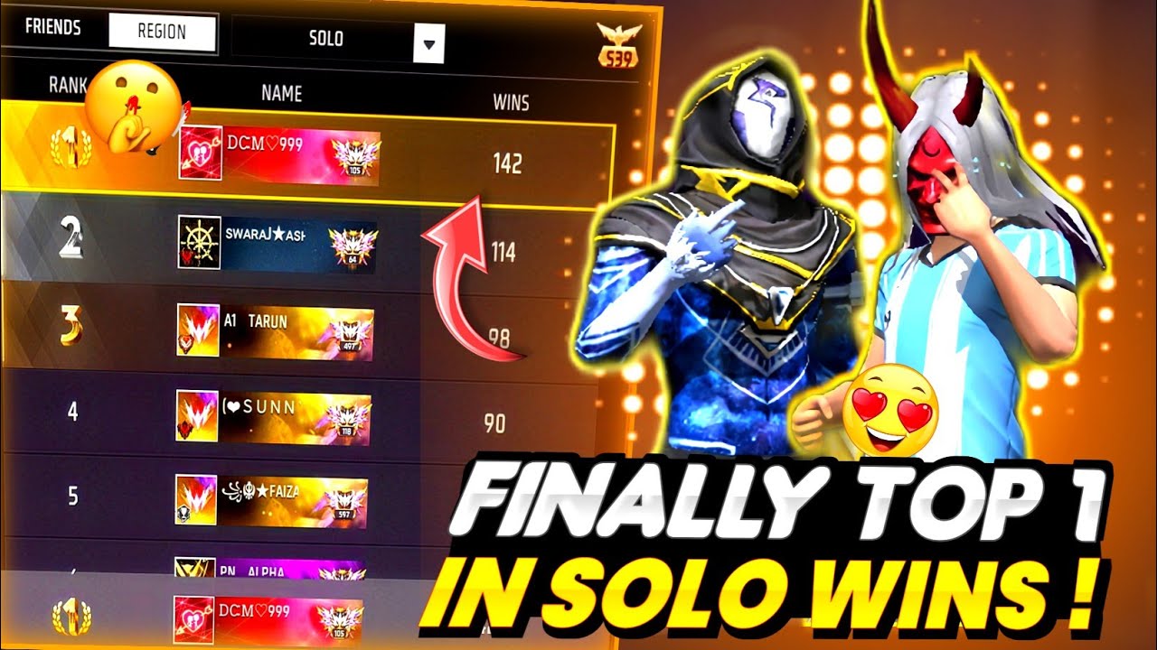 Finally Region Top 1 In Solo Wins | Solo Rank Push Tips And Tricks ...