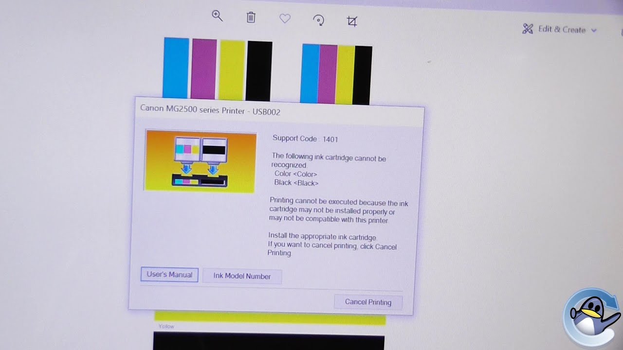 Canon Check Ink Error Code 1401 1687 1485 Troubleshooting