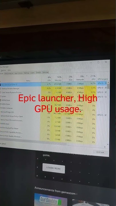 Epic store, high GPU usage. - YouTube