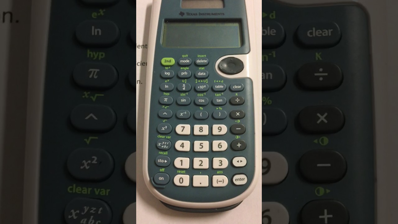 Texas Instrument TI-30XS - YouTube