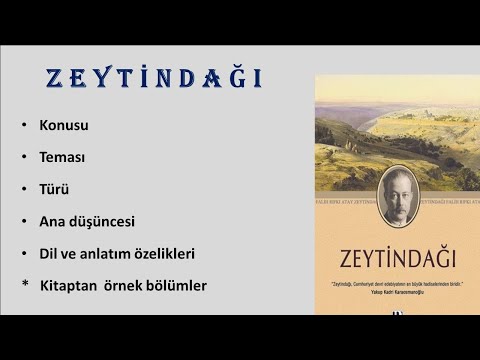 ZEYTİNDAĞI  ÖZETİ VE İNCELENMESİ  * FALİH RIFKI ATAY * ANI TÜRÜNDE ESER İNCELEME