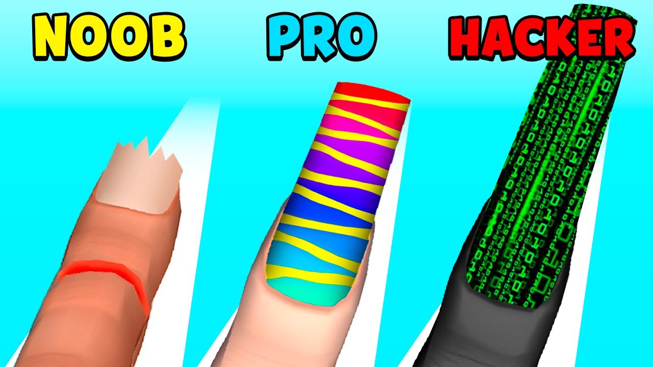 NOOB vs PRO vs HACKER - Nail Stack - YouTube