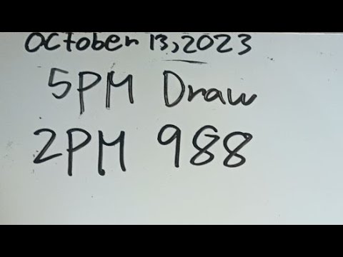 5PM DRAW OCTOBER 13,2023 - YouTube