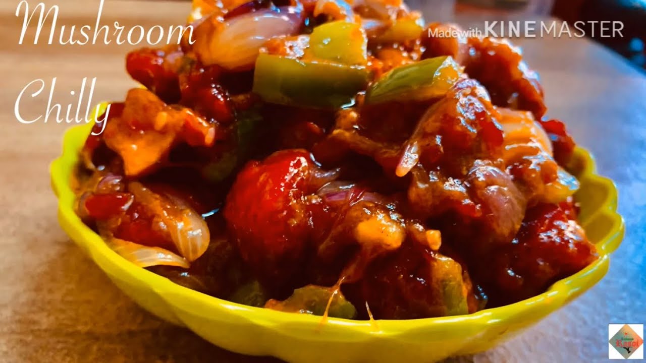 Mushroom chilly||chilly|mushroom chilly recipe - YouTube