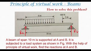 Virtual work beams | Beam with UDL and point load - 16 | Doovi