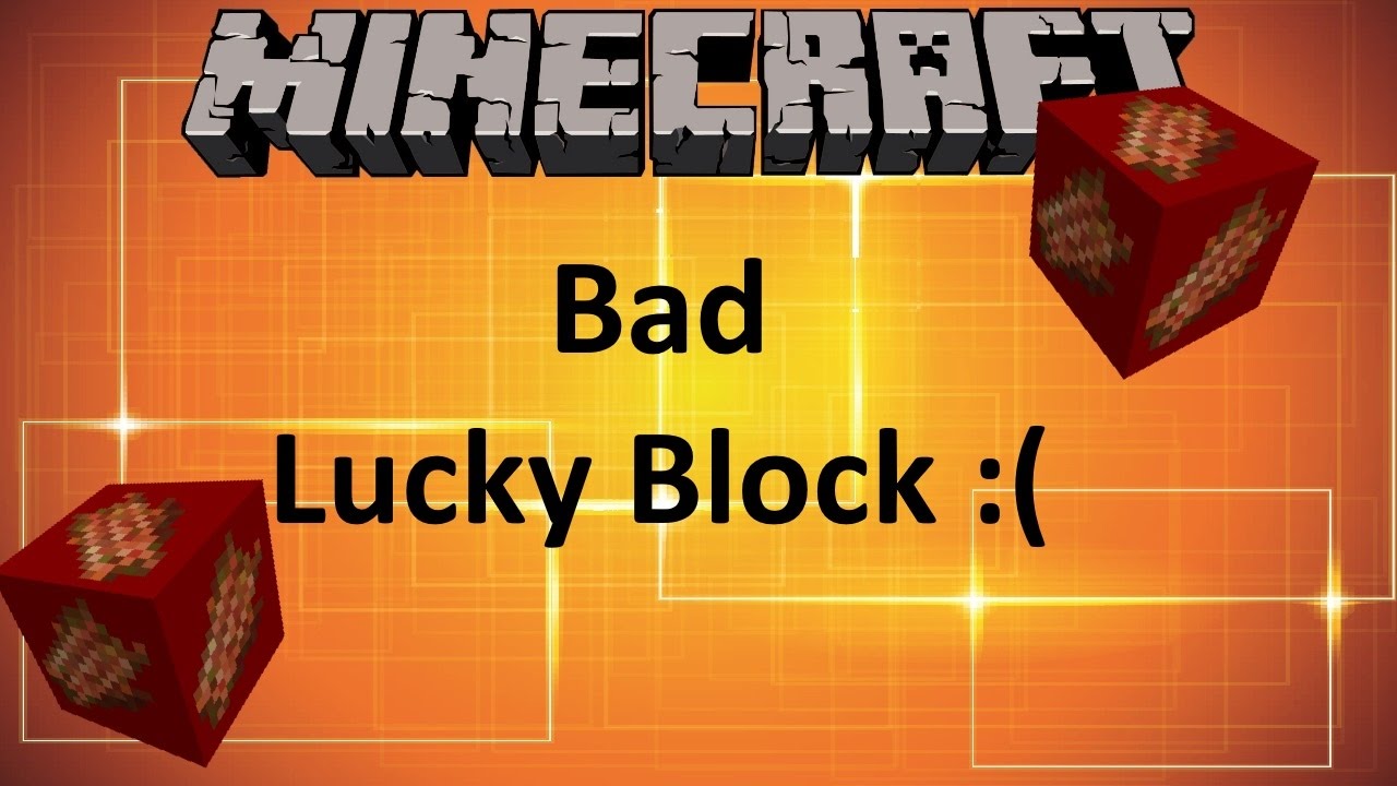 BAD LUCKY BLOCK - MINECRAFT 1.8 (MOD SHOWCASE) - YouTube