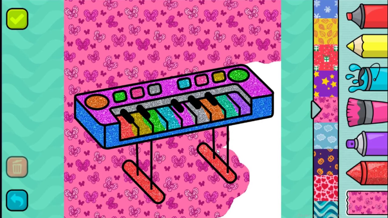 Synthesizer Coloring Pages for Children - YouTube