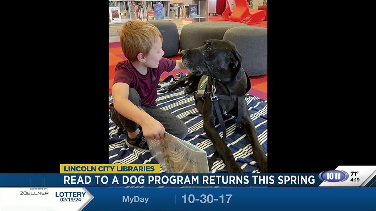 Read to a dog program at Lincoln City Libraries - YouTube