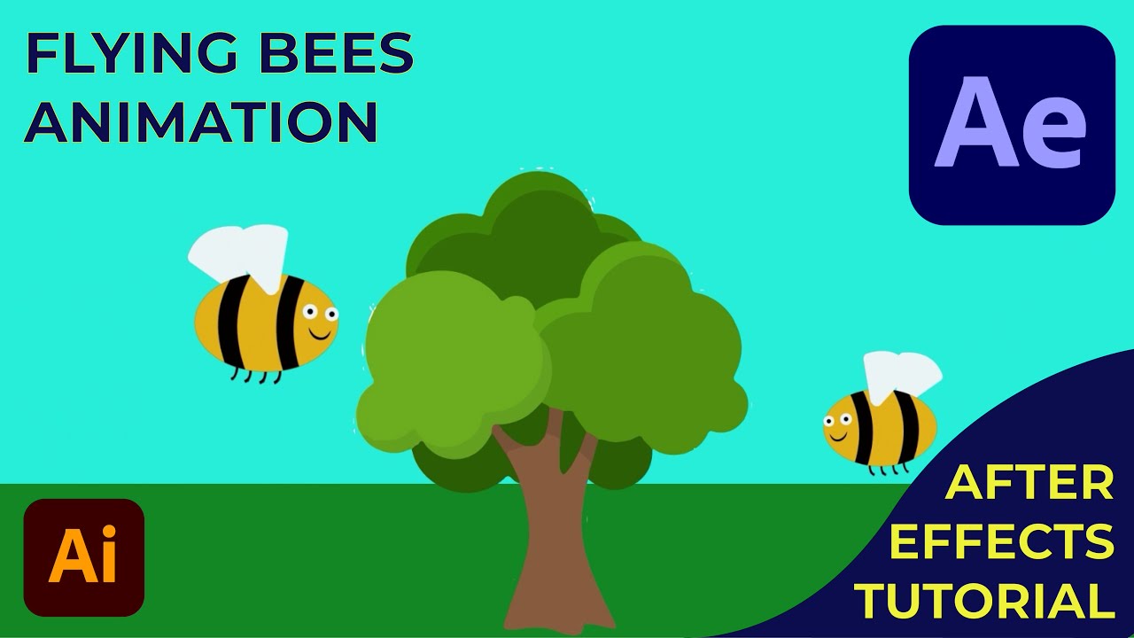 FLYING BEES Animation : Adobe After Effects Animation Tutorial - YouTube