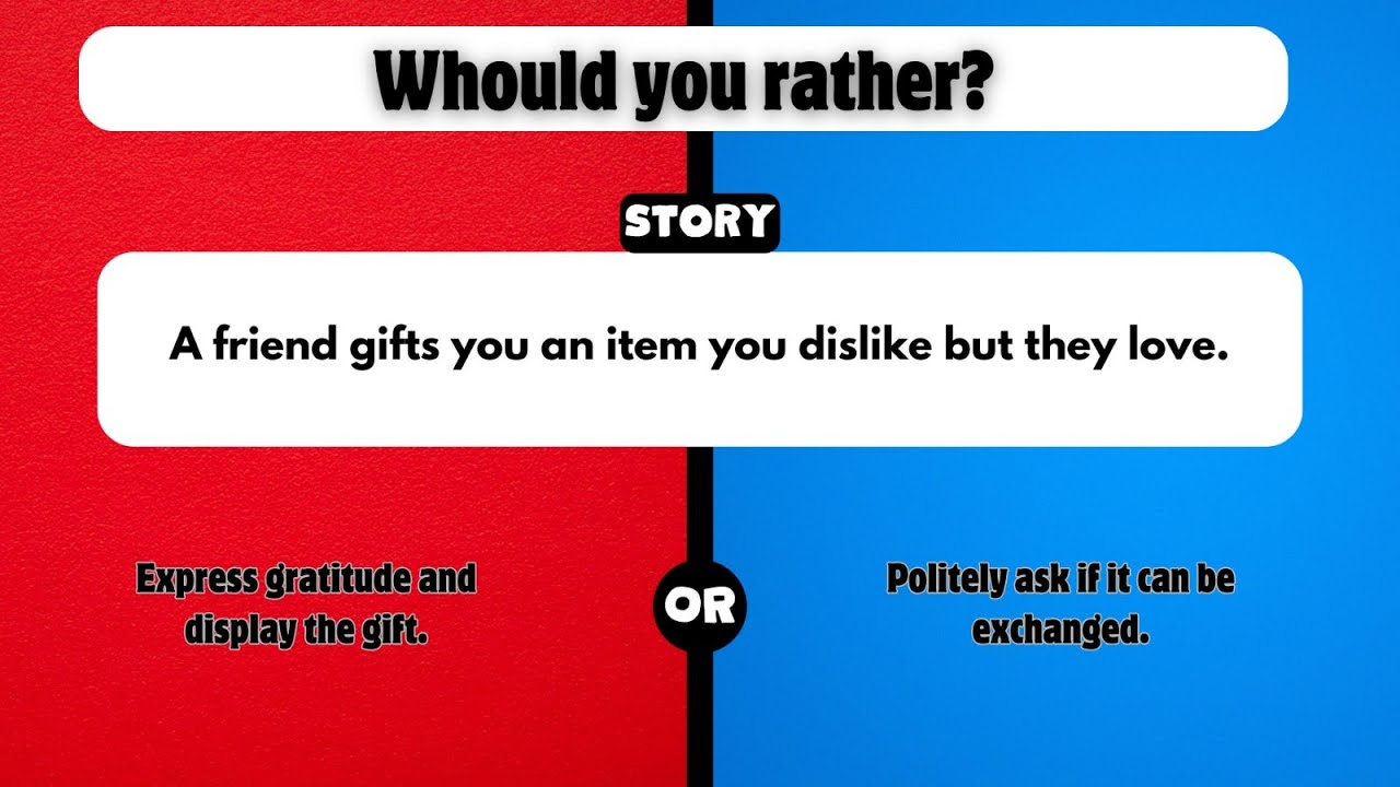 Would You Rather...? Story Edition Quiz #wouldyourather - YouTube