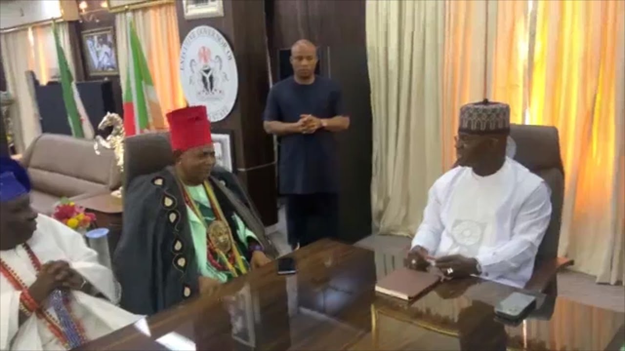 Yahaya Bello Receives Atta Igala Designate In His Office, Lugard House ...