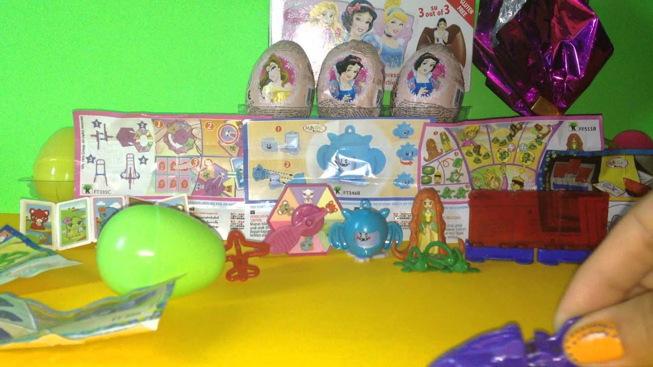 Surprise Egg Disney Princess Kinder Surprise Eggs Video - YouTube
