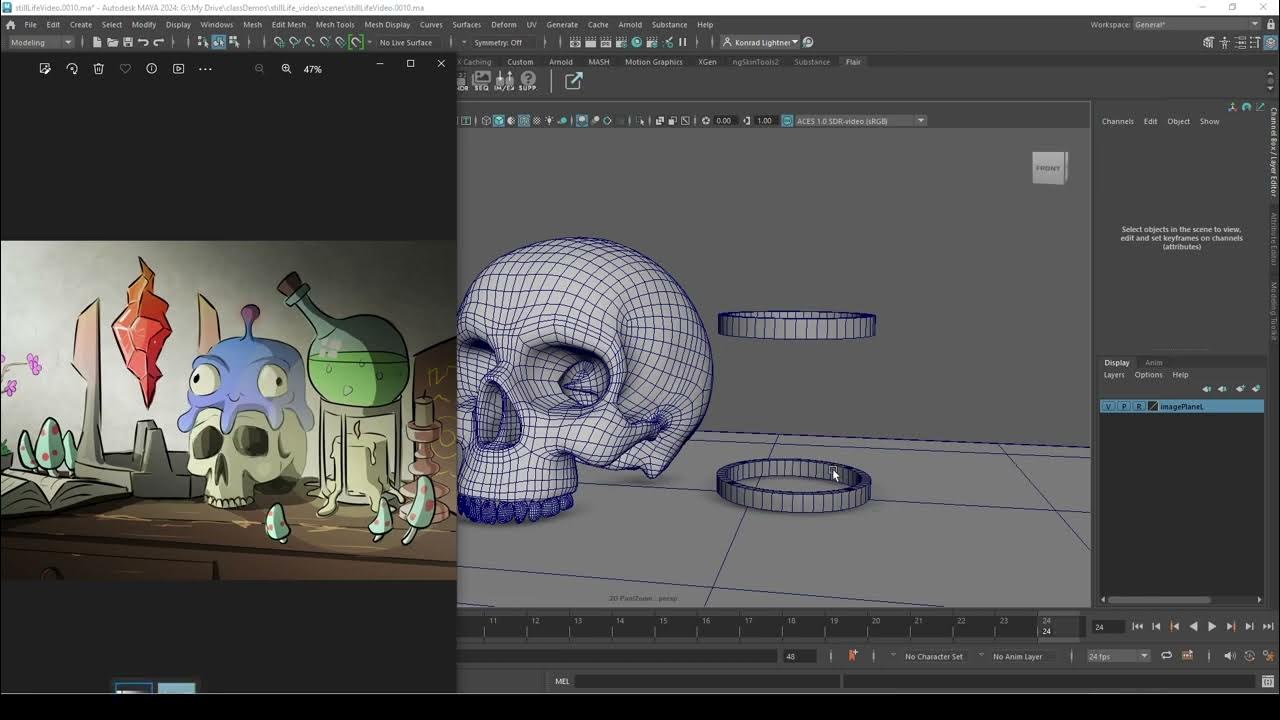 62 Maya Modeling - Creating the Beaker Stand - Insert multiple Edgeloops, Bridge, and Pipe ...