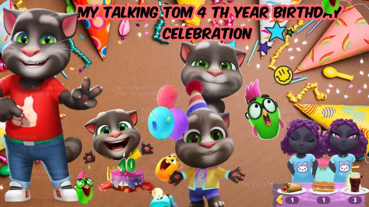 My Talking Tom Birthday Celebration - YouTube