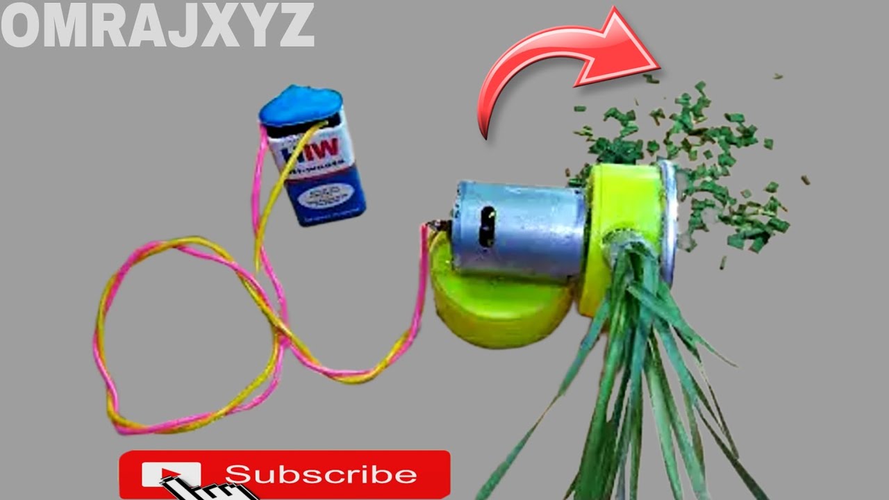 How to make mini chaff cutter at home || Mini chaff cutter machine ...