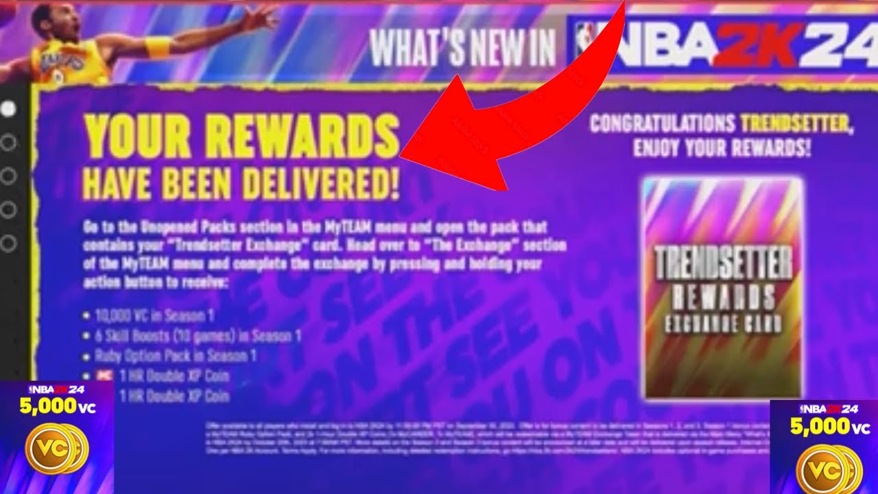 How To Get FREE TRENDSETTER REWARDS on 2k24 NEXTGEN - YouTube