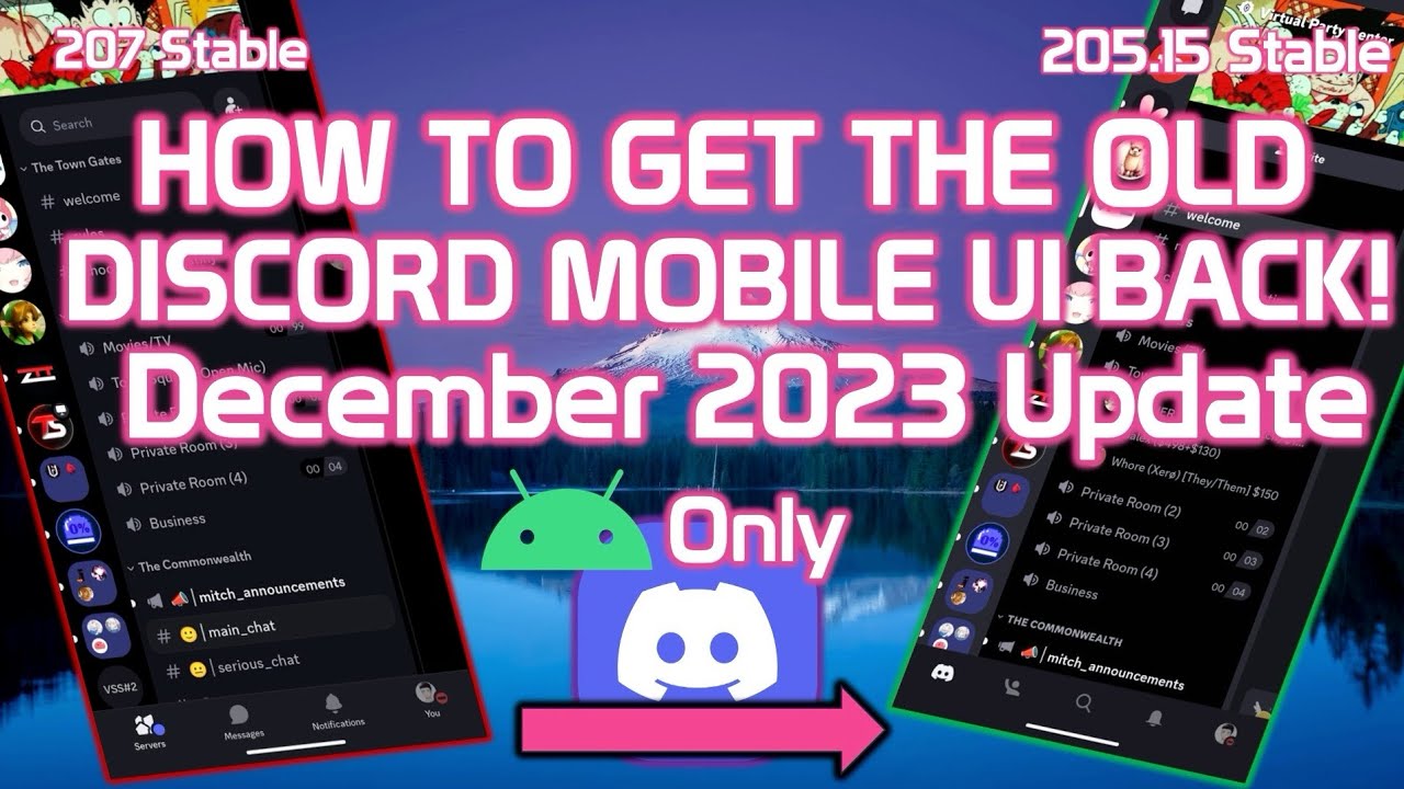 Get the Old Discord mobile UI back (December 2023) | Downgrade Discord ...