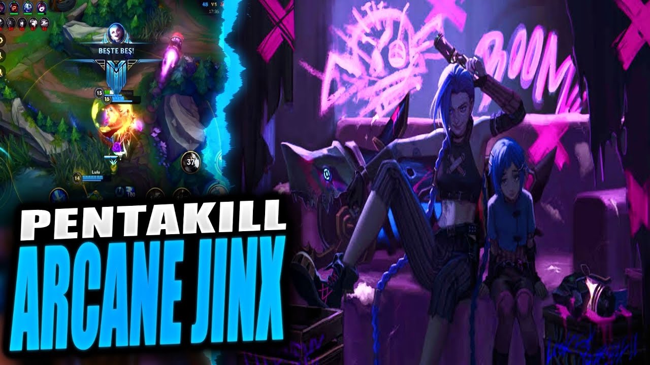 WILD RIFT: ARCANE JINX HYPER CARRY!! (+20 KILL 5TE5) ADC GAMEPLAY - YouTube