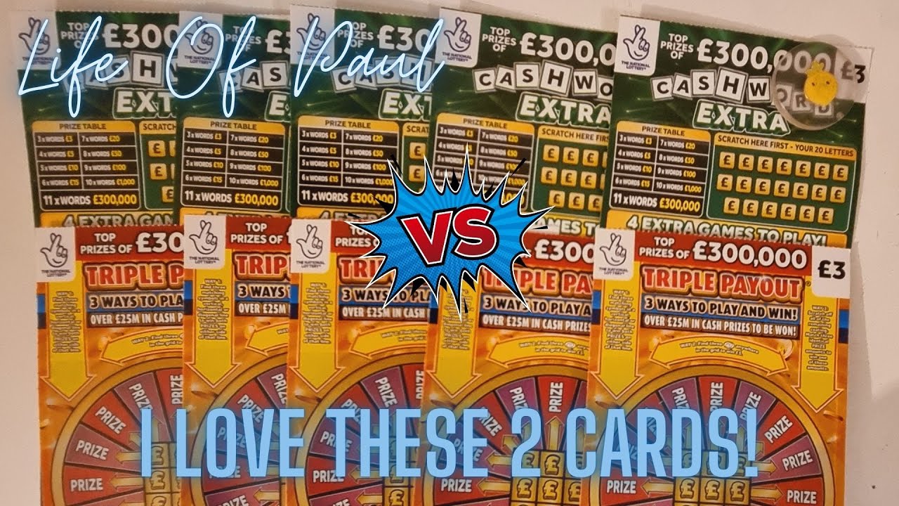 £15 of the New Triple Payout Scratch Cards vs £15 of Cashword Extra ...