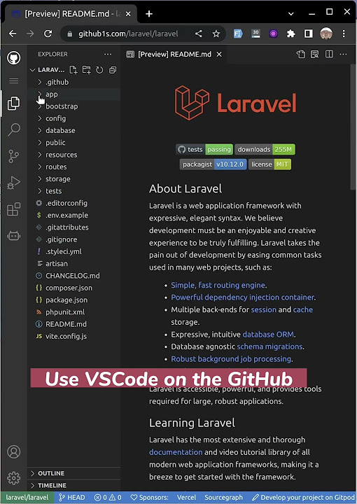 Use VSCode online, Github Tricks - YouTube