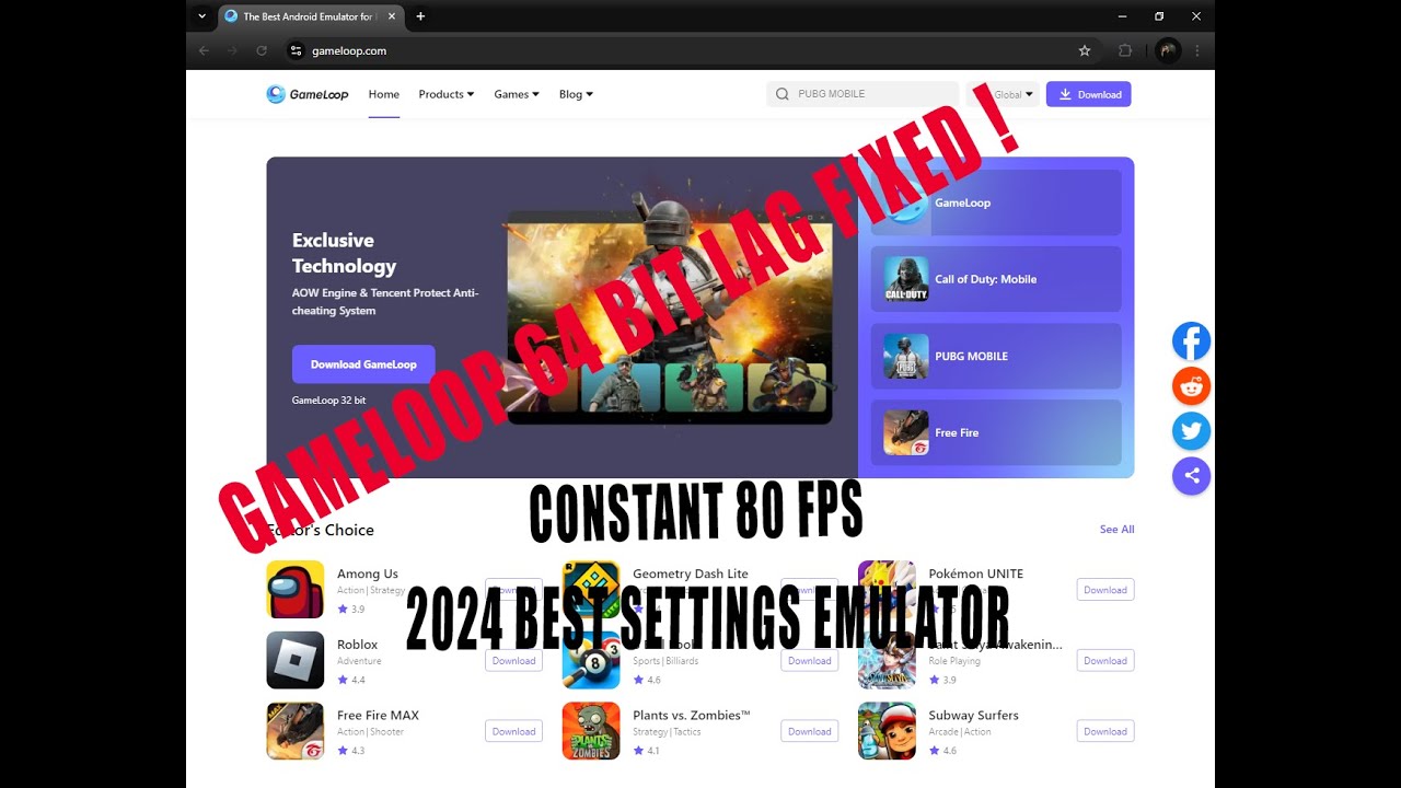 GAMELOOP 64 BIT LAG FIXED ISSUE SOLVED l CONSTANT 80 FPS l 2024 BEST ...
